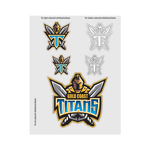 Official NRL Gold Coast Titans iTag UV Car Bumper Decal Sticker Sheet ...